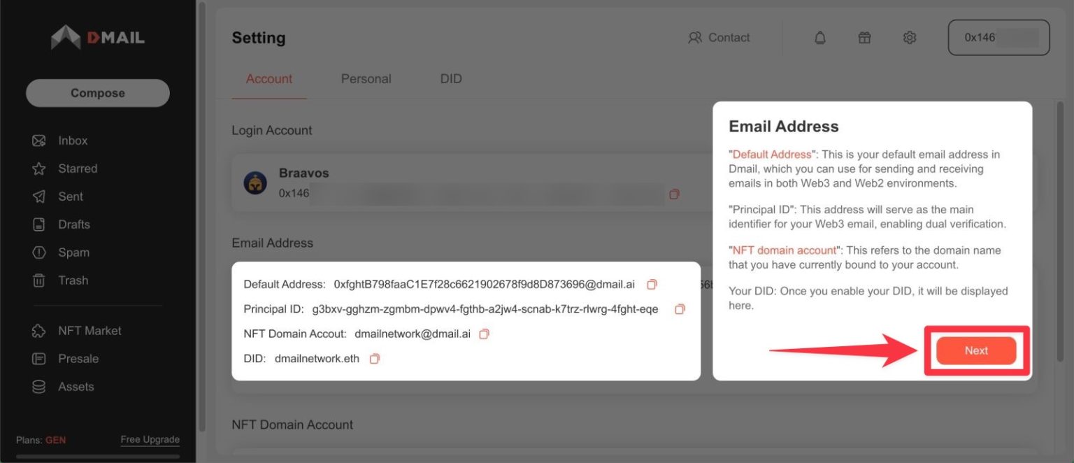 【Dmail】Web3.0分散型Eメール「Dmail」のNFTドメインを購入してみたよ - nyanco! ブログ