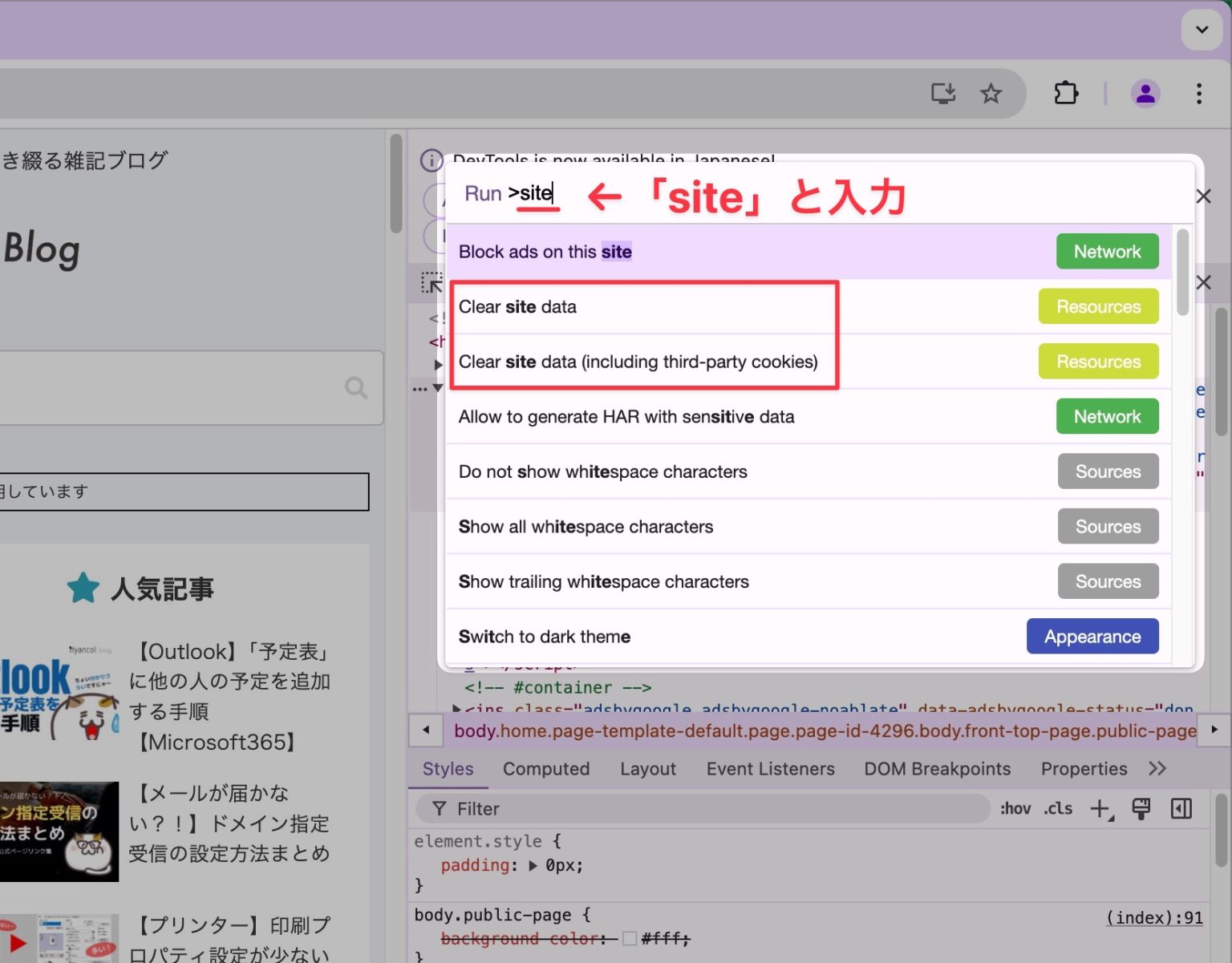 【Chromeブラウザ】特定ページのキャッシュを削除する方法 - nyanco! ブログ